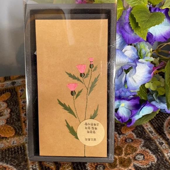 Vintage | Office | Note Pad With Thistles On Front | Poshmark
